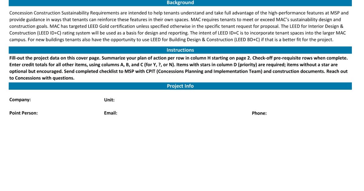 LEED Scorecard | Metropolitan Airports Commission